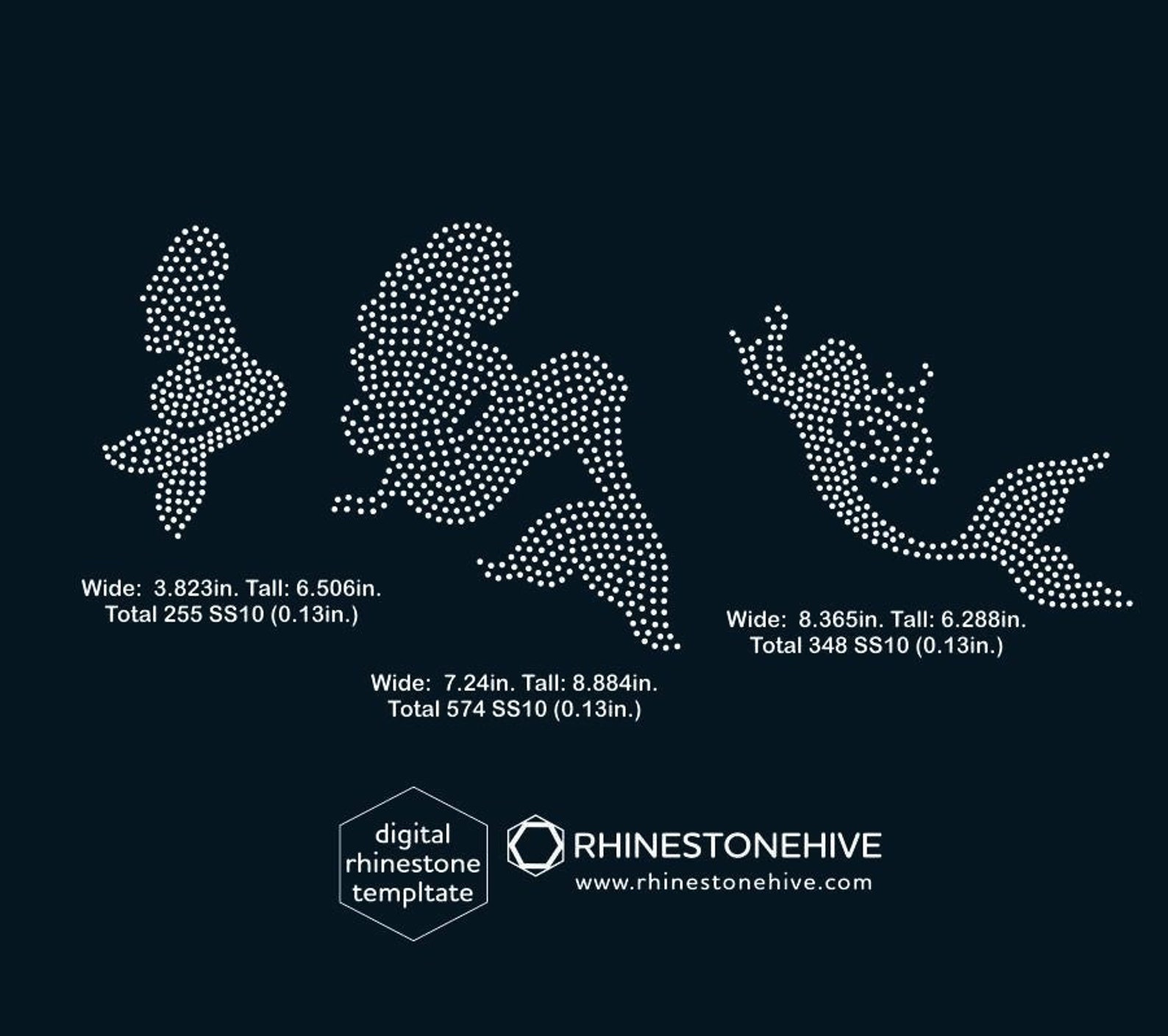 Mermaid Rhinestone Template Digital Download Svg Eps Png - Etsy