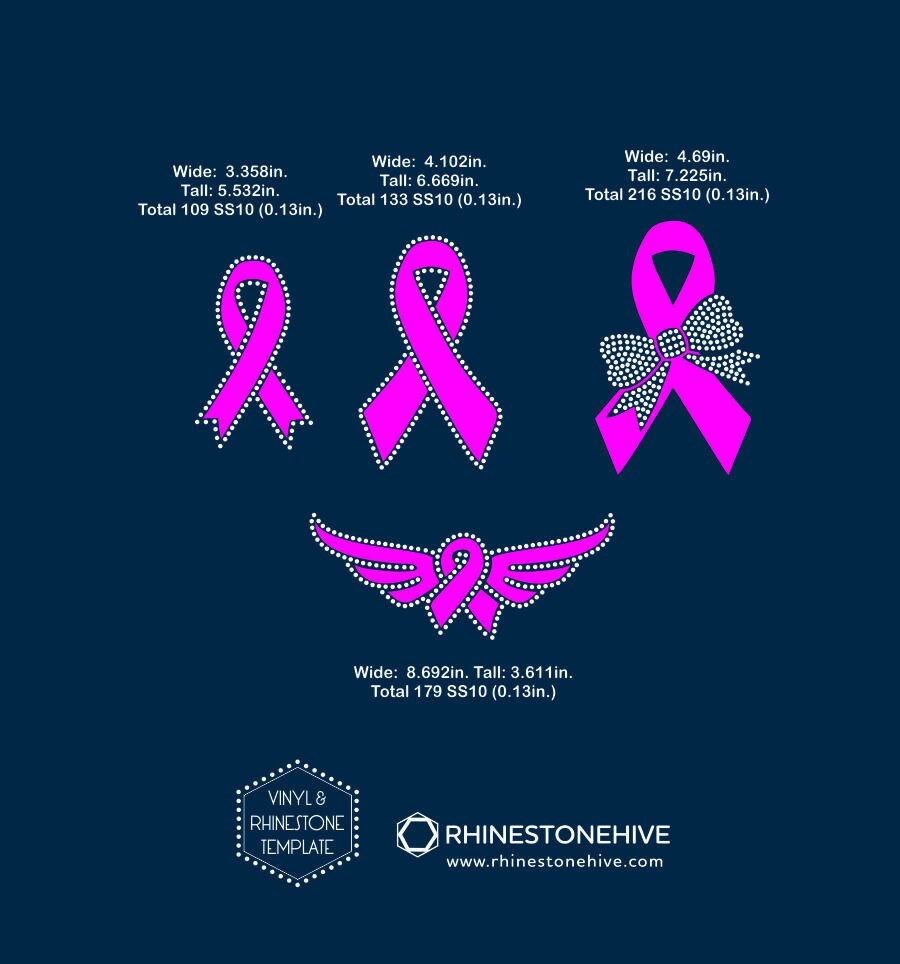 eps Download digital Rhinestone template Sunflower Pink Ribbon svg plt ...