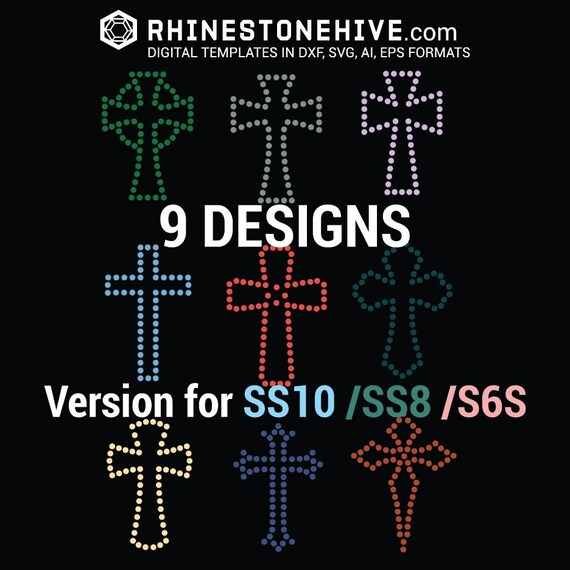 9 Small Size Crosses Outline Cross Easter Catholic | Etsy