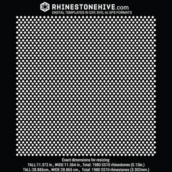SS16 Pattern 5 Dense Fits 11.5x11.5 IN Rhinestone Template - Etsy