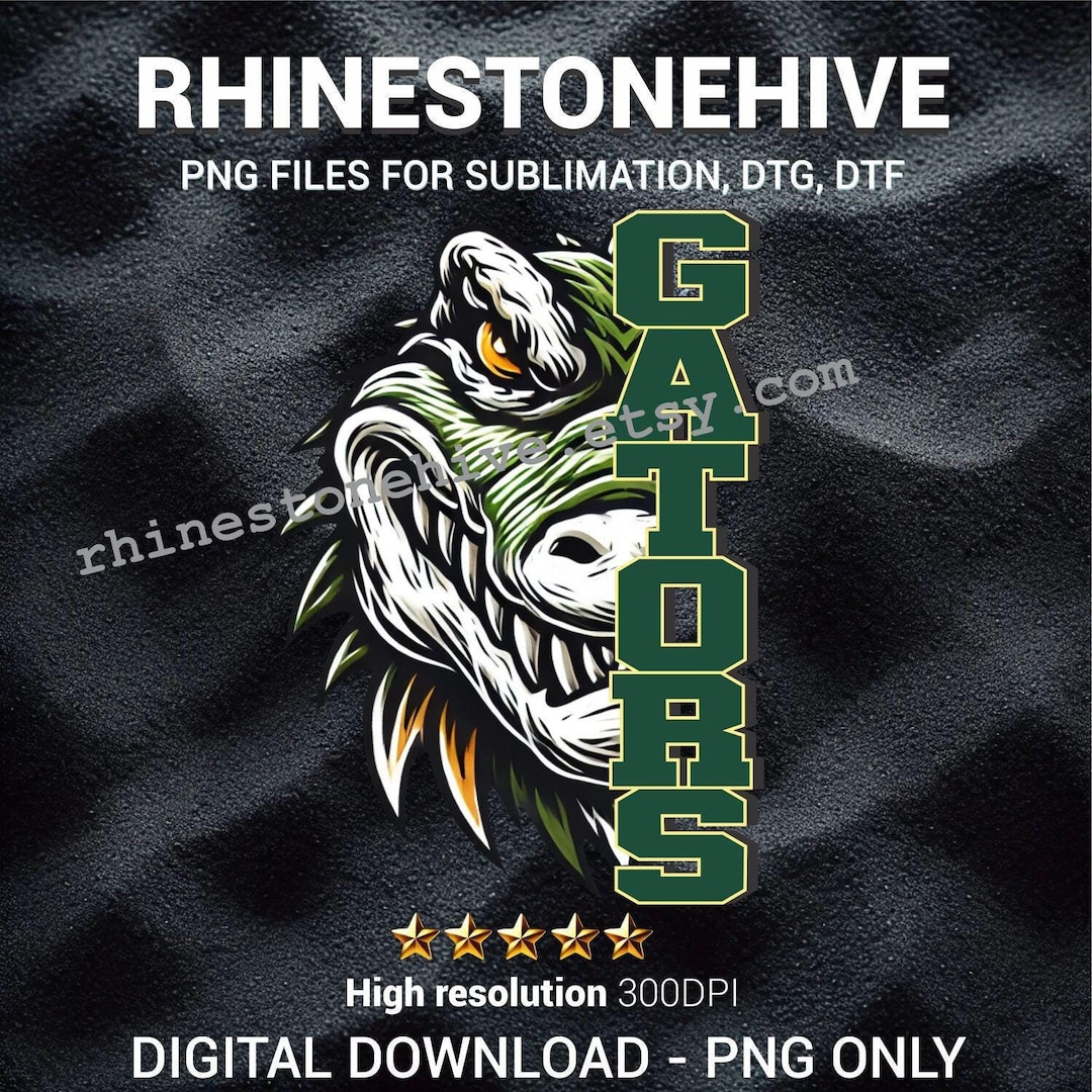 Bold Gators Side-profile Design, GATORS, Sublimation Design, Mascot Png ...