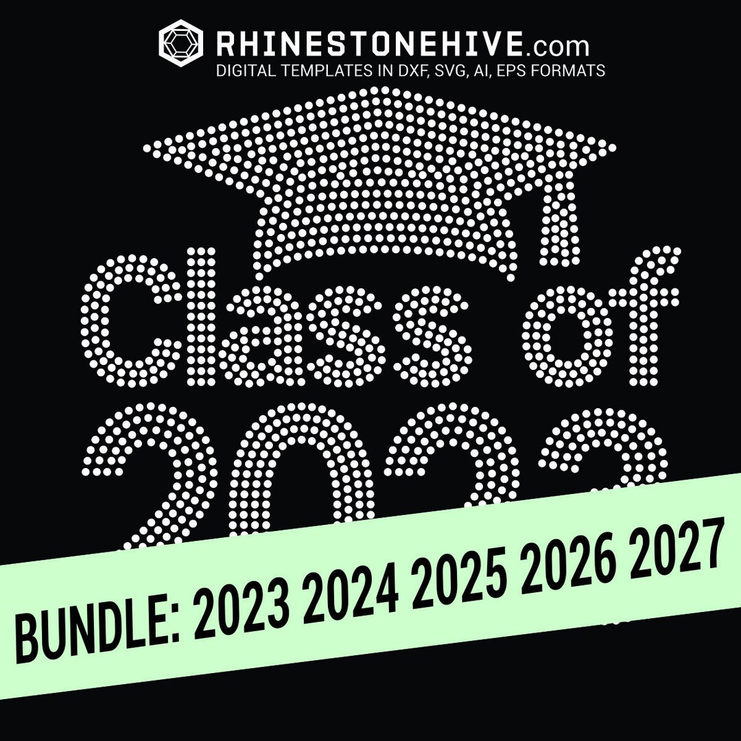 BUNDLE Class of 2023 2024 2025 2026 2027 Filled Tassel Rhinestone ...