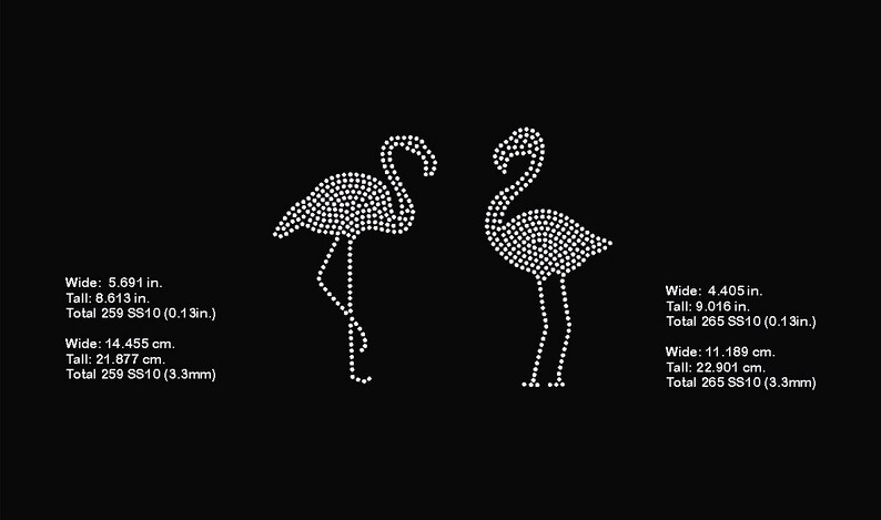 Flamingo Rhinestone Template Digital Download Svg Eps Png - Etsy