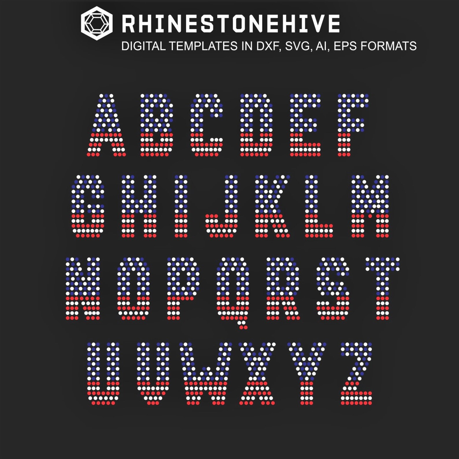 USA Flag Letters Digital Download Svg Eps Png Dxf - Etsy