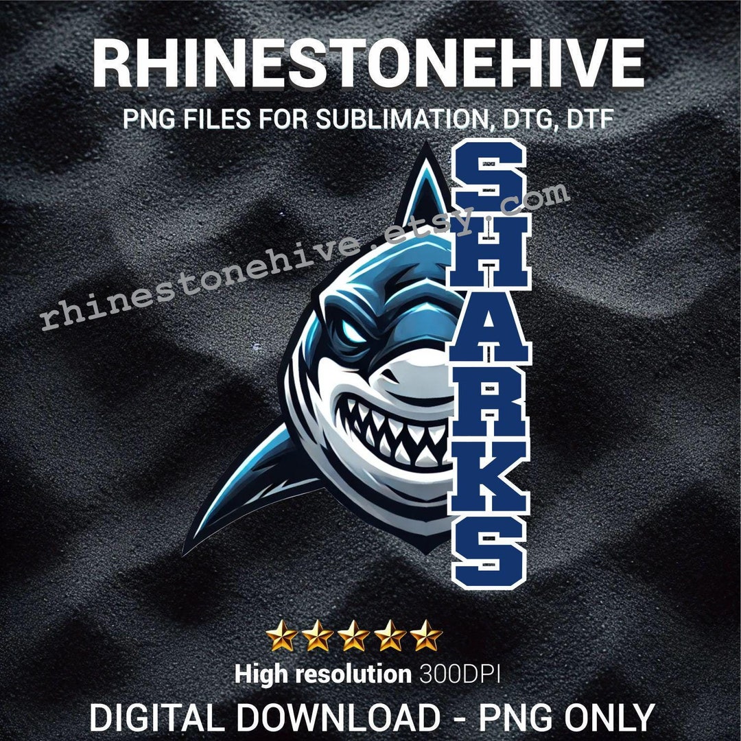 Bold Shark Head Design, Sharks, Sublimation Design, Mascot Png, Sport ...