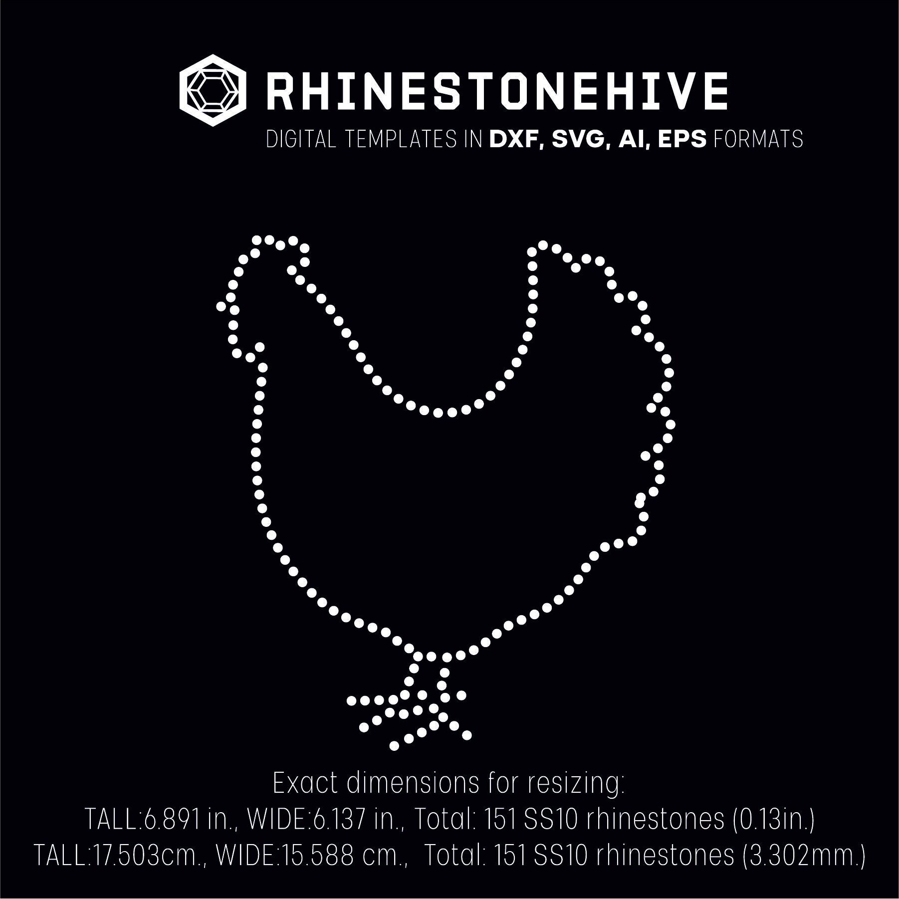 Hen Chicken Rhinestone Template, Rhinestone Digital Download, Svg, Eps ...
