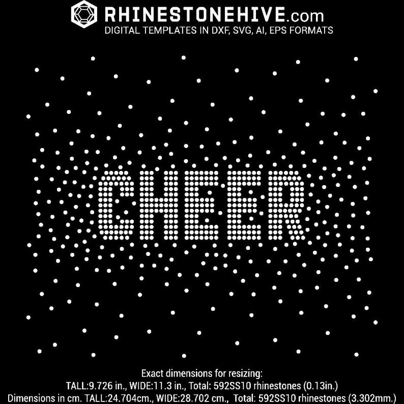 Cheer Rhinestone Template, Leotard Design (SVG, PNG, DXF) - Etsy