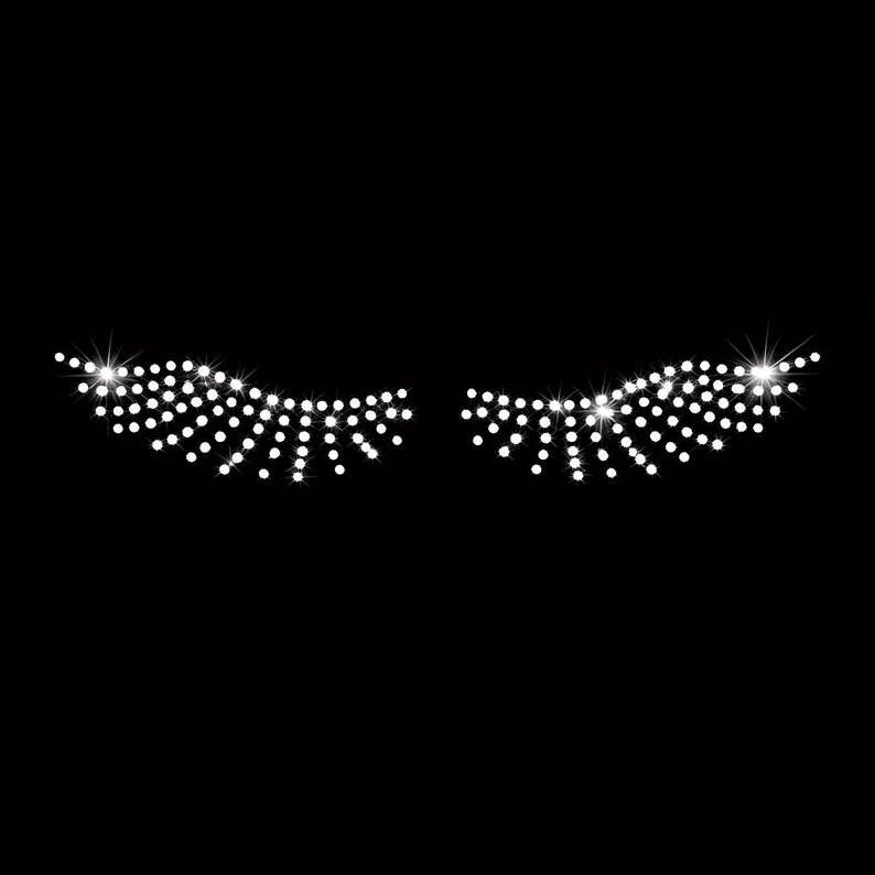 Rhinestone Eyelashes Template | SVG DXF EPS | Lash Extension Bling ...