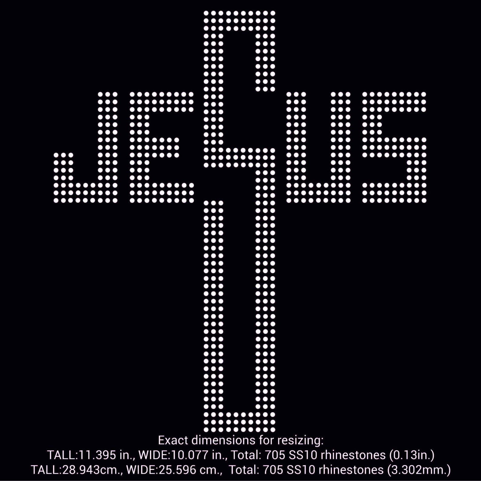 JESUS Cross Rhinestone Template Digital Download Svg Eps - Etsy