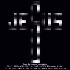JESUS Cross Rhinestone Template Digital Download Svg Eps - Etsy