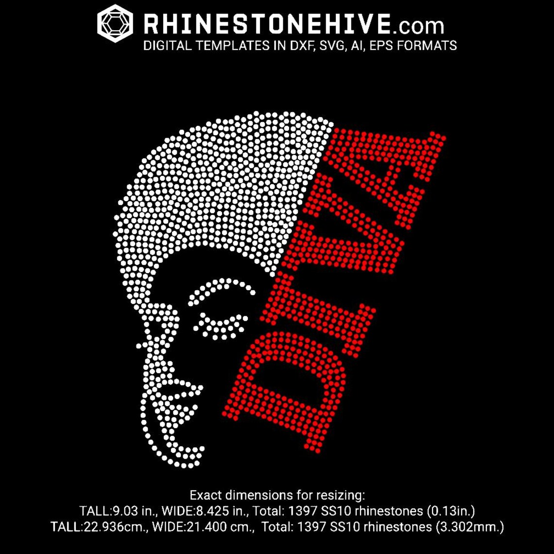 Woman Face DIVA Rhinestone Template Digital Download, Svg, Eps, Png ...