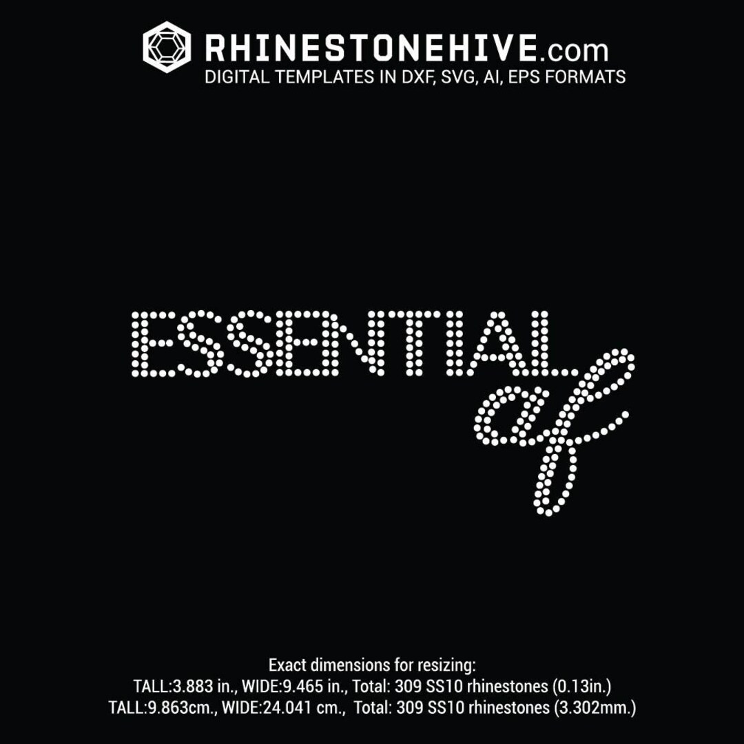 ESSENTIAL Af Rhinestone Template Digital Download, Svg, Eps, Png, Dxf ...