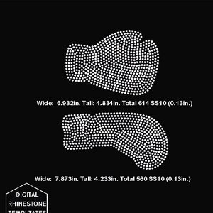 Boxing Gloves Rhinestone Template Digital Download, Svg, Eps, Png, Dxf ...
