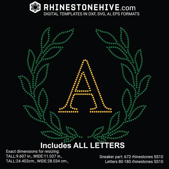 ALL Letters Laurel Wreaths Alphabet Digital Download Svg - Etsy