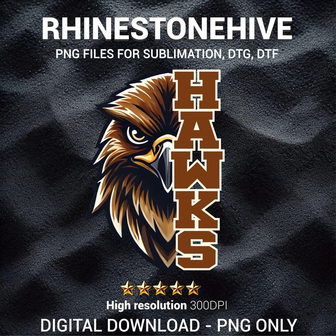 Bold Hawks Mascot Design, Hawks , Sublimation Design, Mascot Png, Sport ...