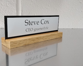 Double Sided Desk Name Plate | Etsy