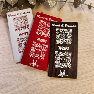 100mm X 50mm Rectangle Personalised Tag With QR Code, Plastic QR Plaque ...