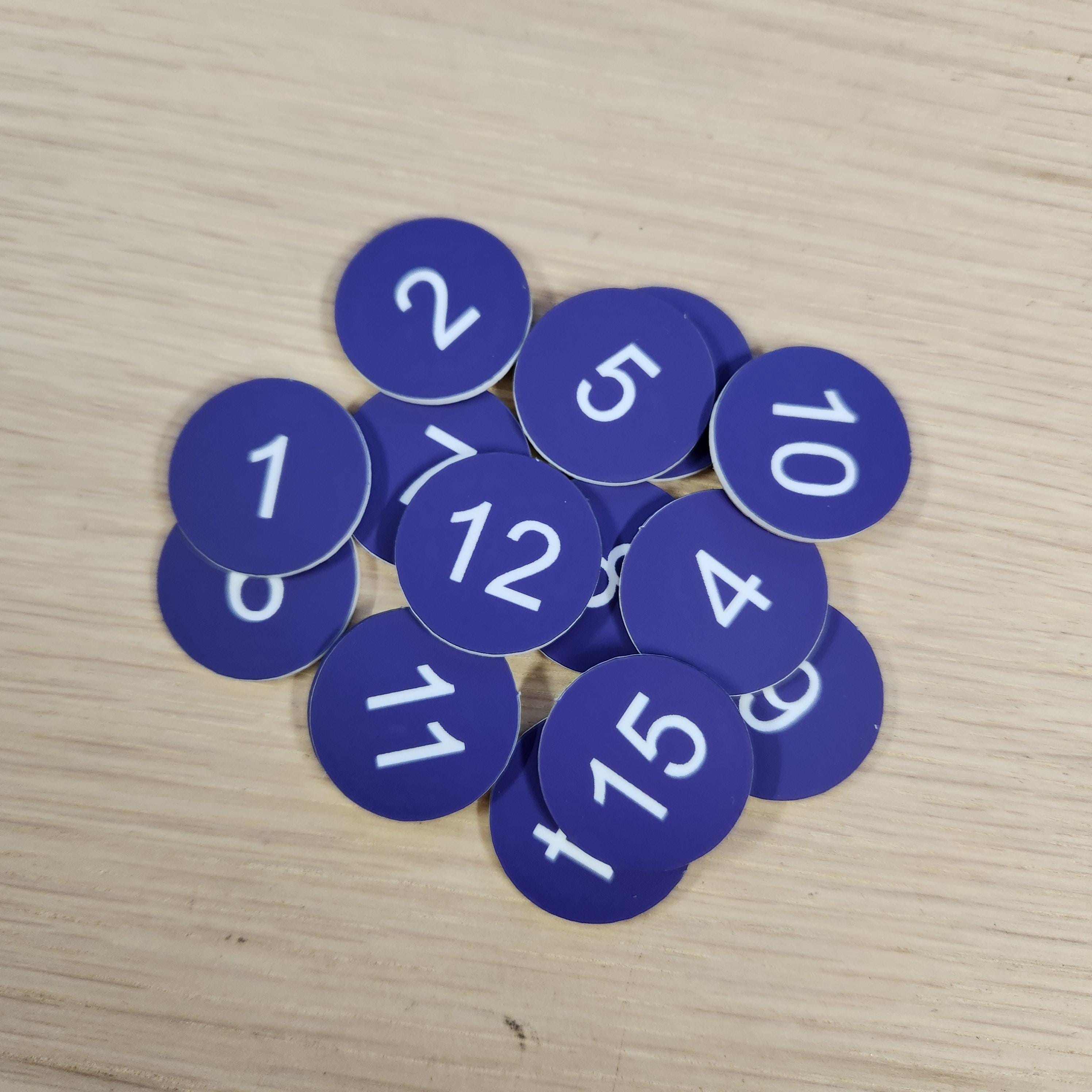 Laser Engraved Numbered Discs: 25mm Plastic Tags, No Holes - Etsy