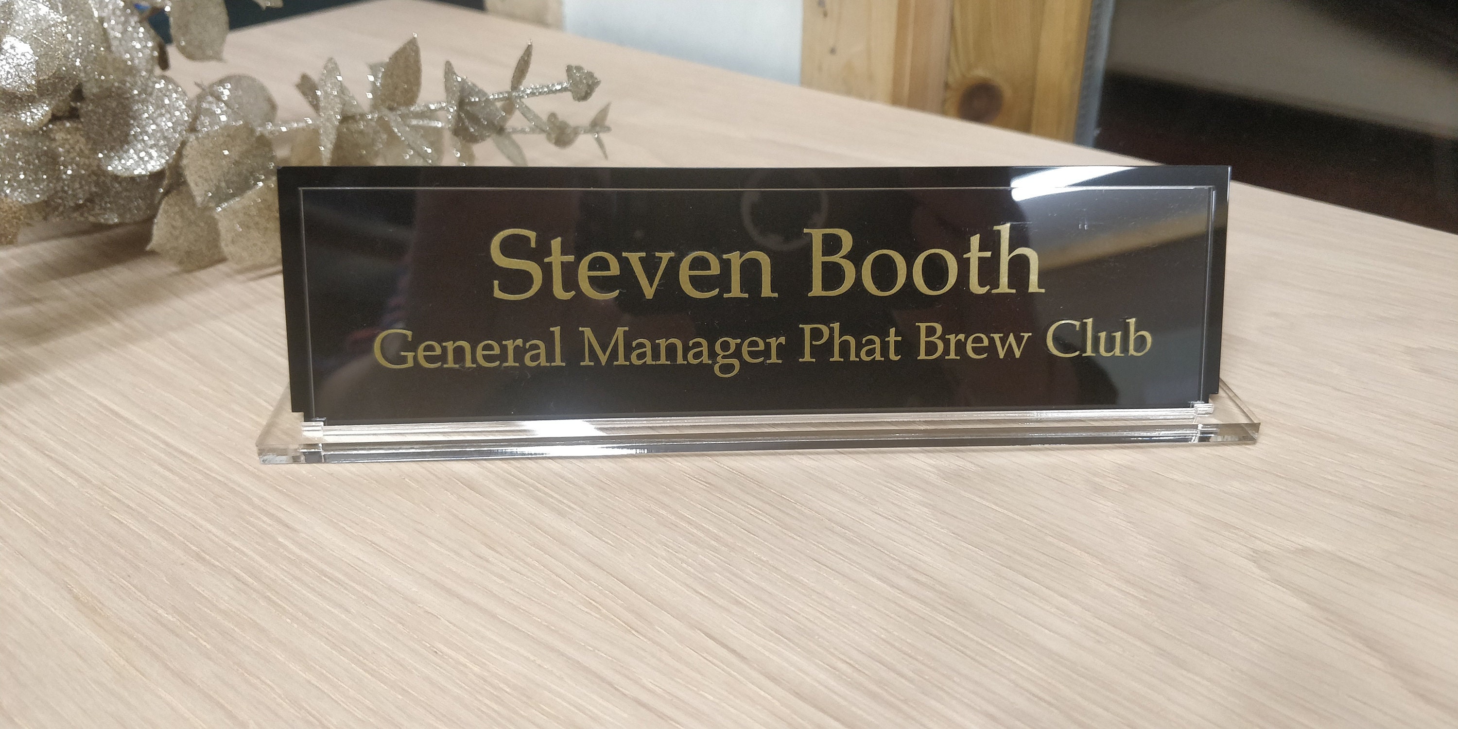 Personalised Desk Name Plate Desk Plaque Custom Sign With - Etsy UK