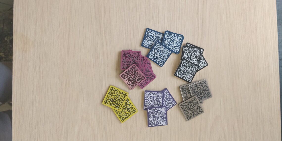 40 Mm Square Custom Laser Engraved QR Code Custom Discs - Etsy UK