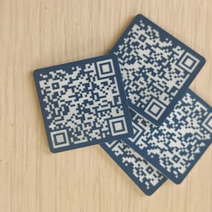 40 Mm Square Custom Laser Engraved QR Code, Custom Discs, Table, Tags ...