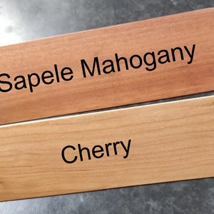 Personalised Double-sided Desk Name Plate: Solid Wood Sign - Etsy