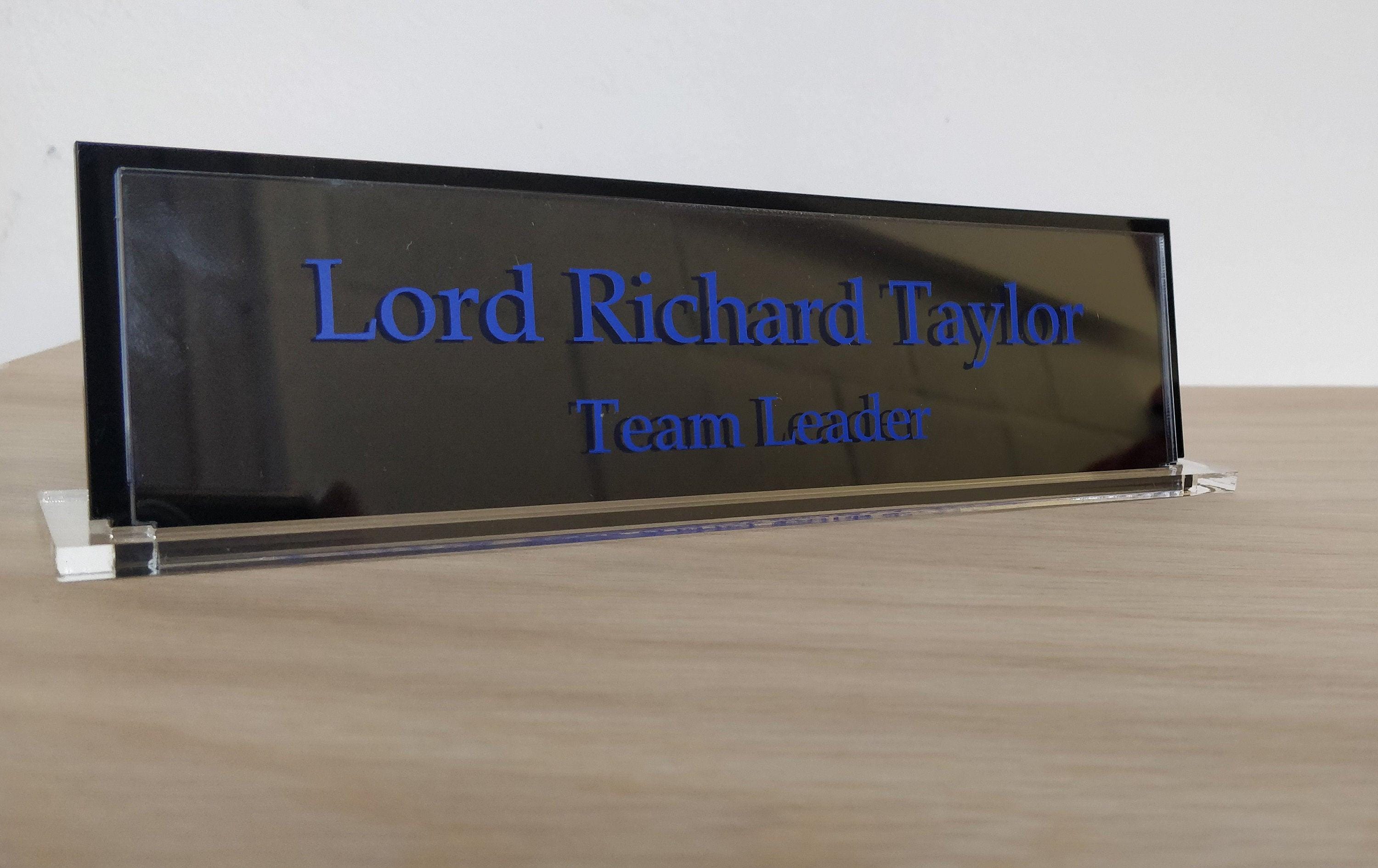 Personalised Desk Name Plate Desk Plaque Custom Sign With - Etsy UK