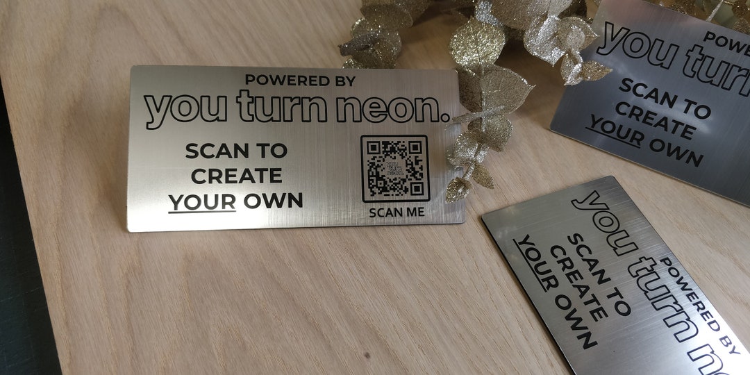 100mm X 50mm Rectangle Personalised Tag With QR Code, Plastic QR Plaque ...