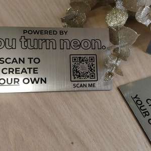 100mm X 50mm Rectangle Personalised Tag With QR Code, Plastic QR Plaque ...