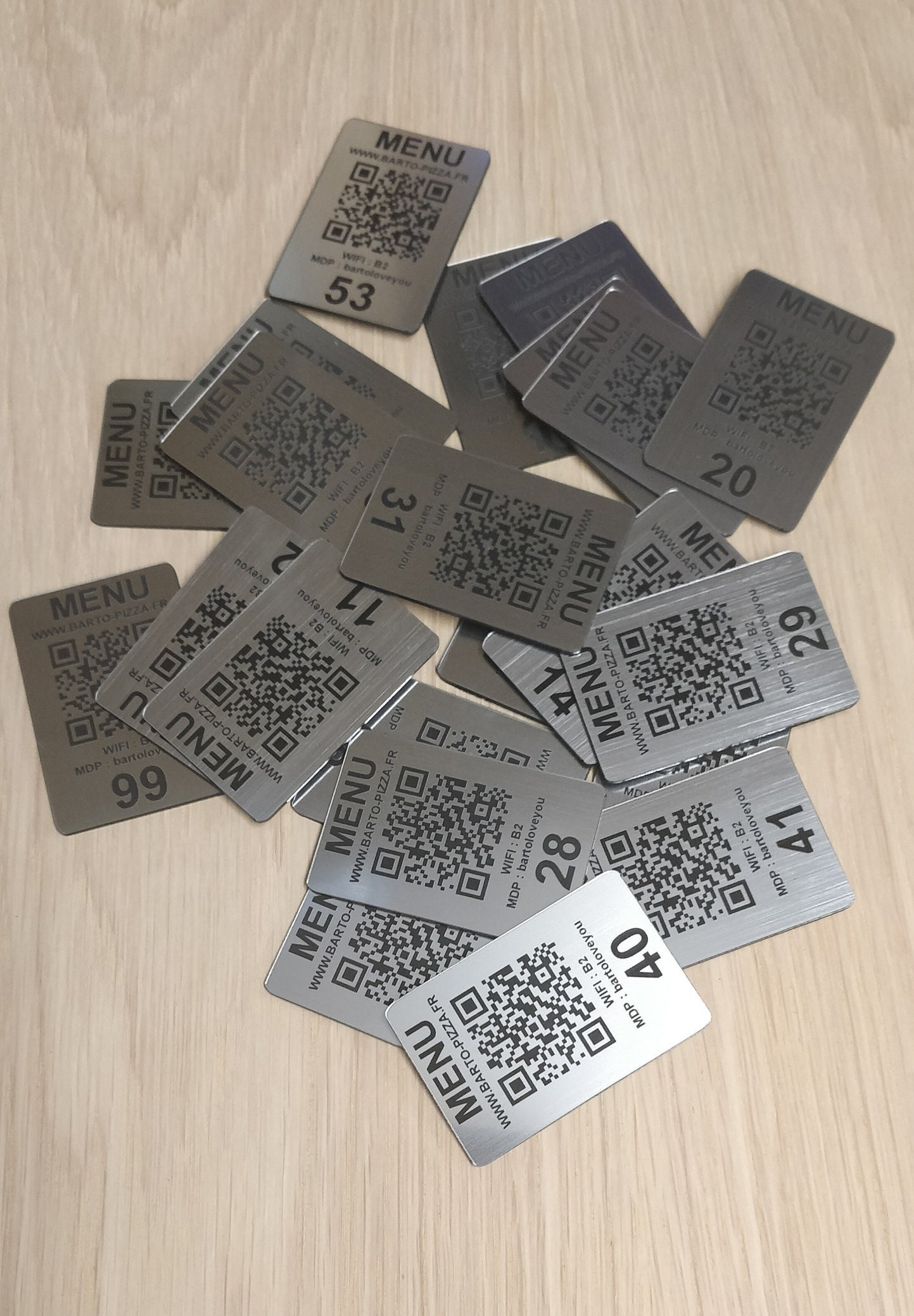 60x50 Mm Laser Engraved QR Code Custom QR Code With Holes - Etsy UK