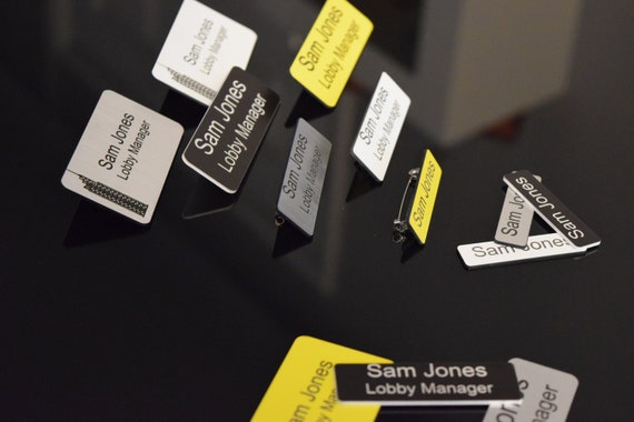 Personalized Plastic Name Badgelaser Engraved Name Tagname | Etsy UK