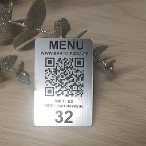 60x50 Mm Laser Engraved QR Code, Custom QR Code With Holes, Custom ...