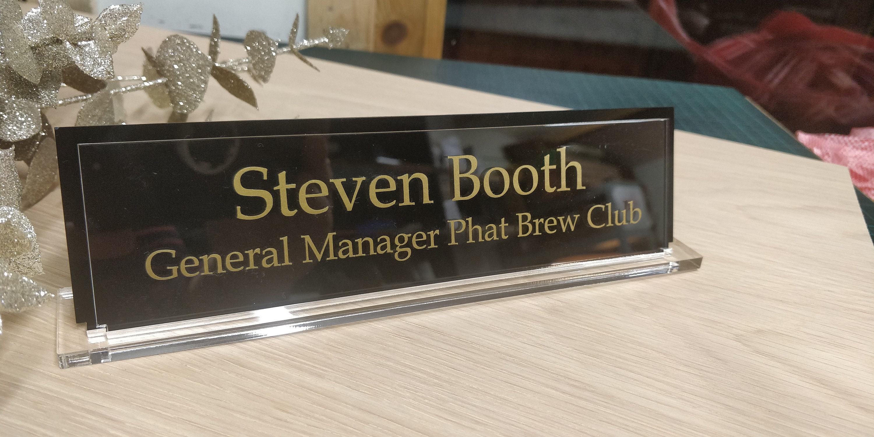 Personalised Desk Name Plate Desk Plaque Custom Sign With - Etsy UK