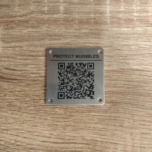 Metal QR Code, Laser Engraved QR Code, Custom Discs, 50 Mm Square ...