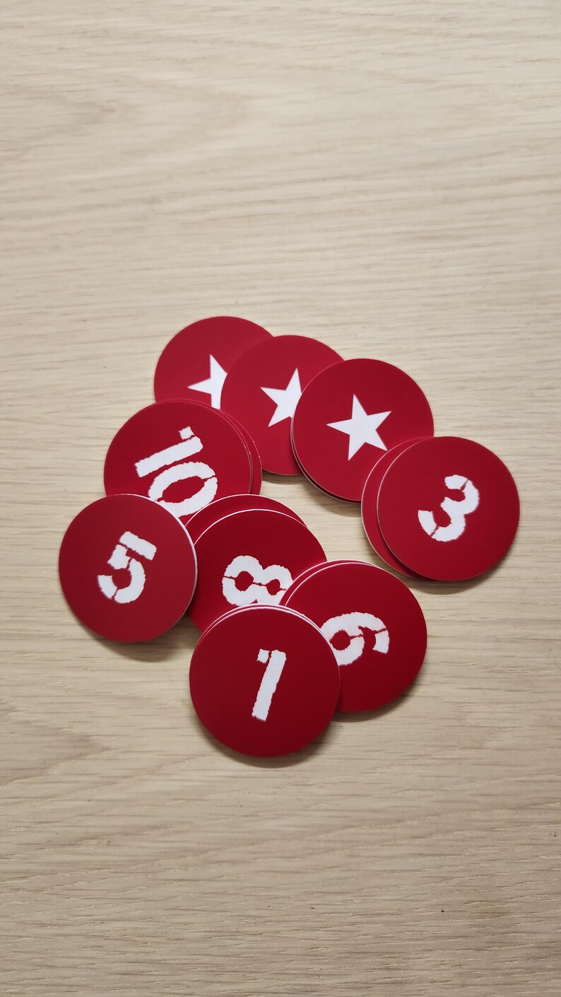 Laser Engraved Numbered Discs: 25mm Plastic Tags, No Holes - Etsy