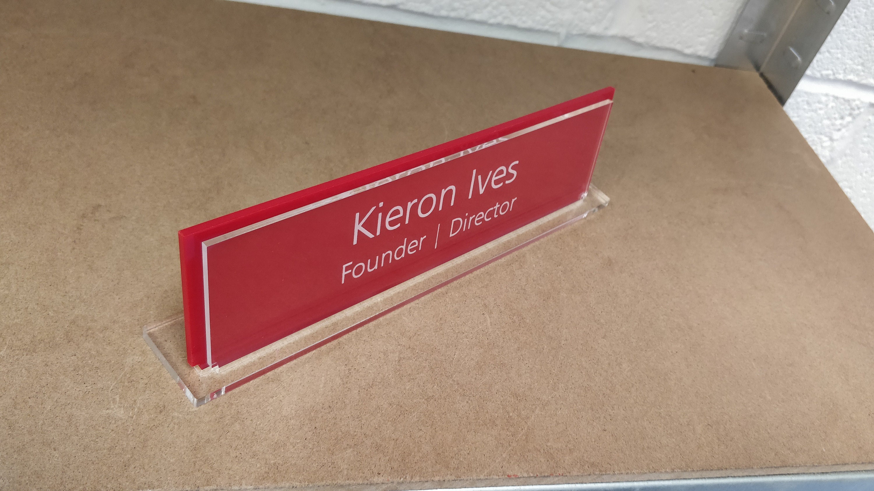 Double Sided Custom Engraved Sign Executive Personalised Desk - Etsy