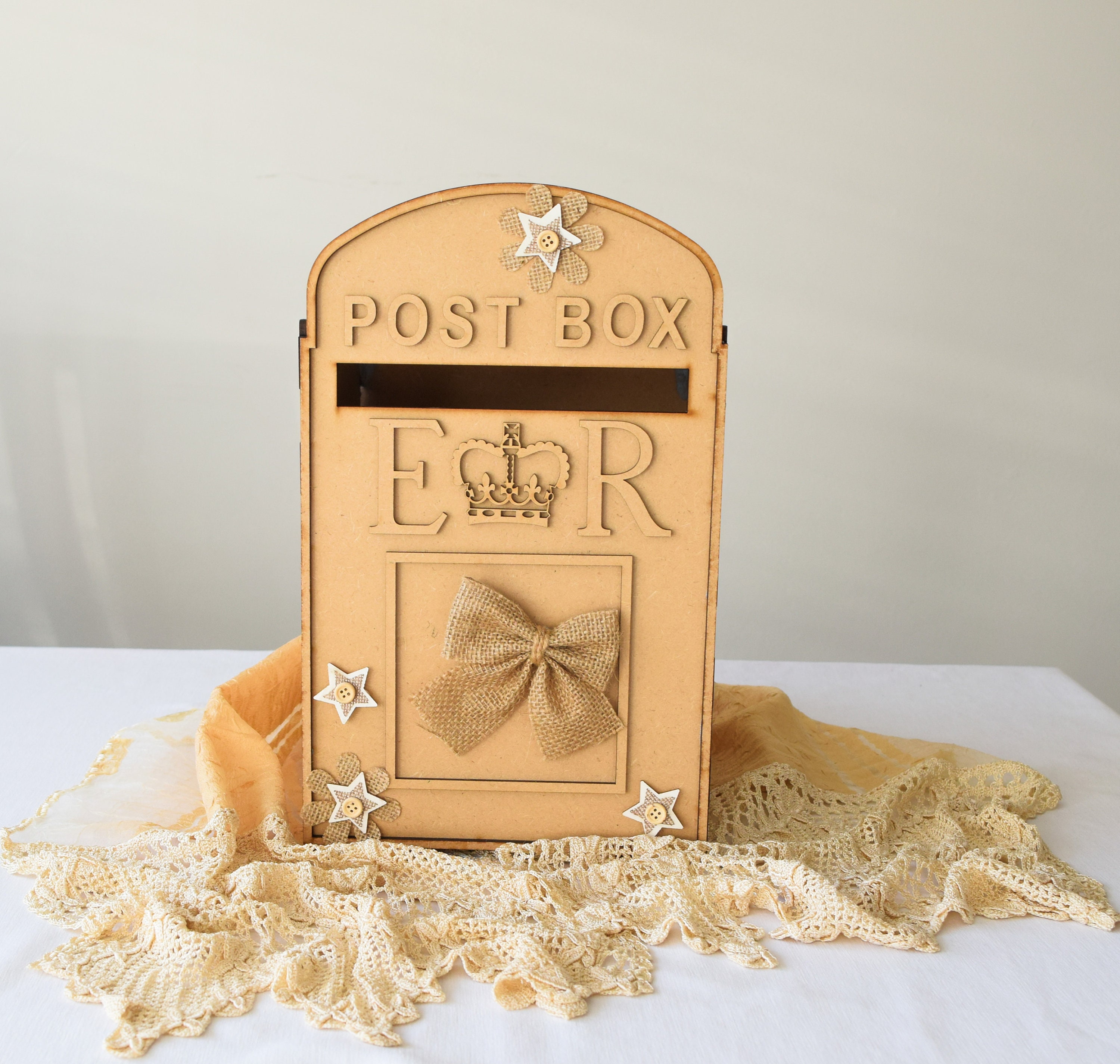 Wedding Post Box Decorated MDF Craft Kit Royal Mail Card - Etsy UK