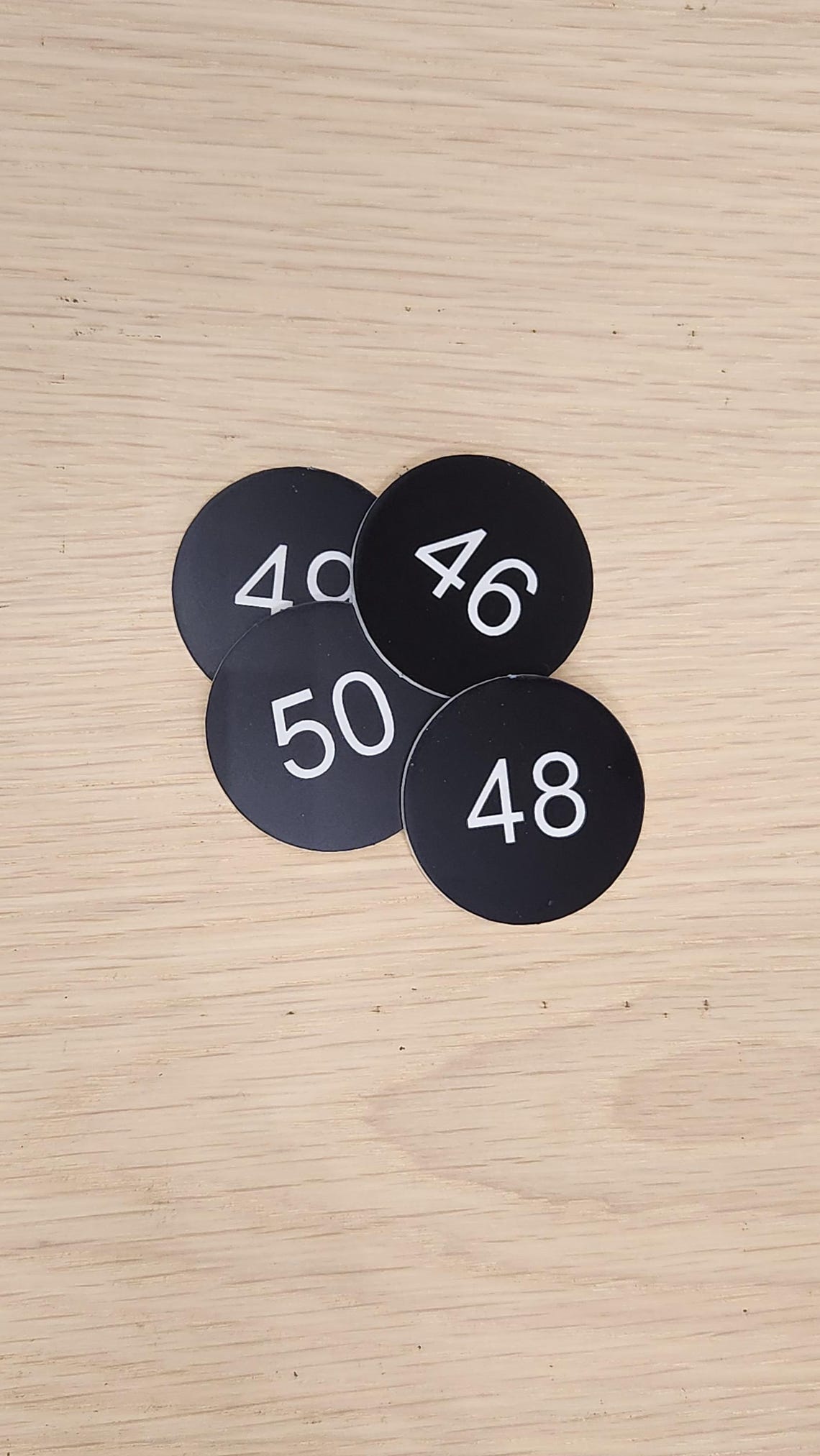 Laser Engraved Numbered Discs: 25mm Plastic Tags, No Holes - Etsy