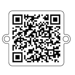 Laser Engraved QR Code Tags: 30mm Square Discs With Holes - Etsy UK