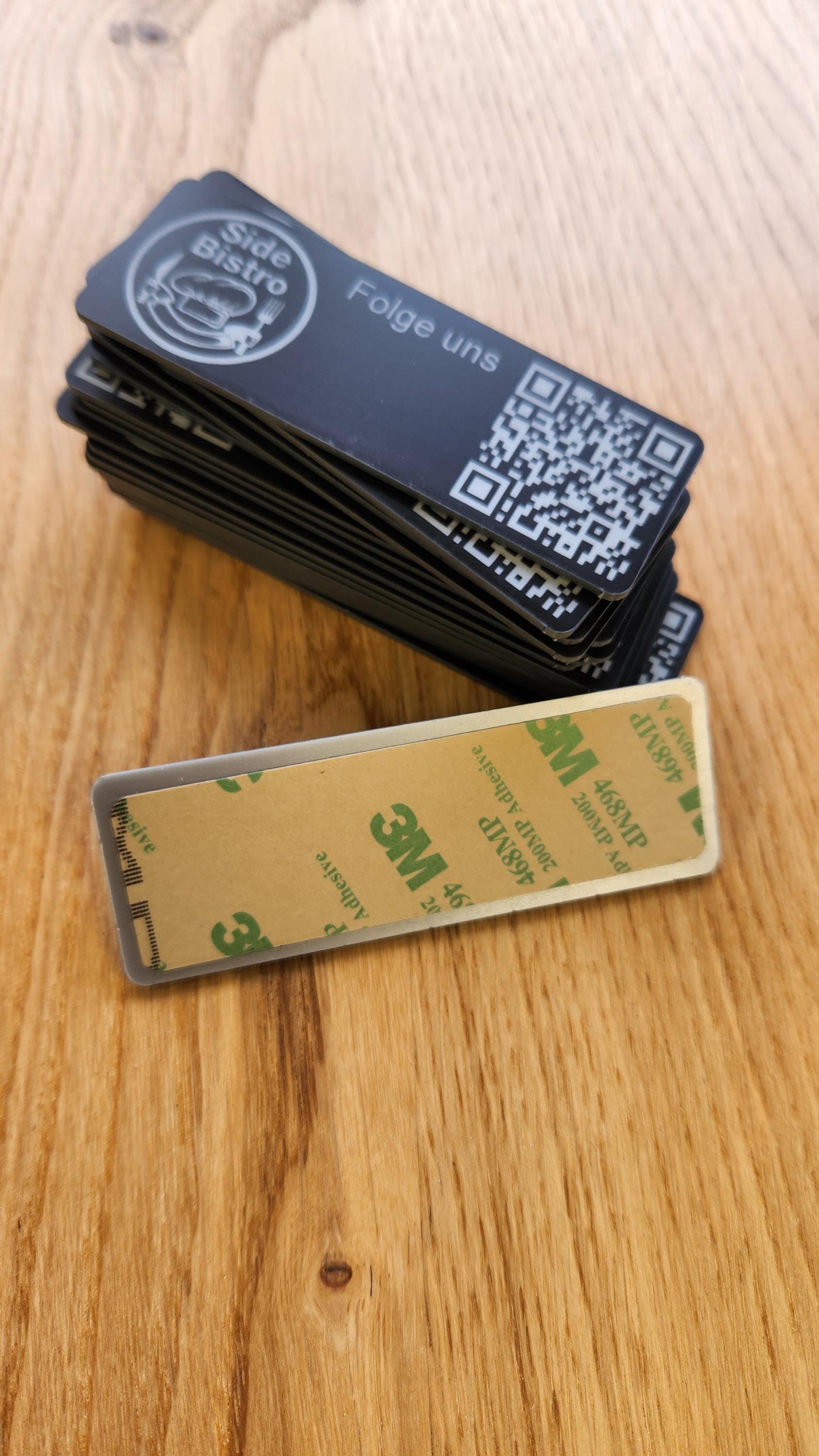 Personalised QR Code Plaque: Custom Engraved Plastic Tag (3.5in X 1.2in ...