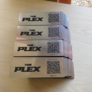 100mm X 50mm Rectangle Personalised Tag With QR Code, Plastic QR Plaque ...