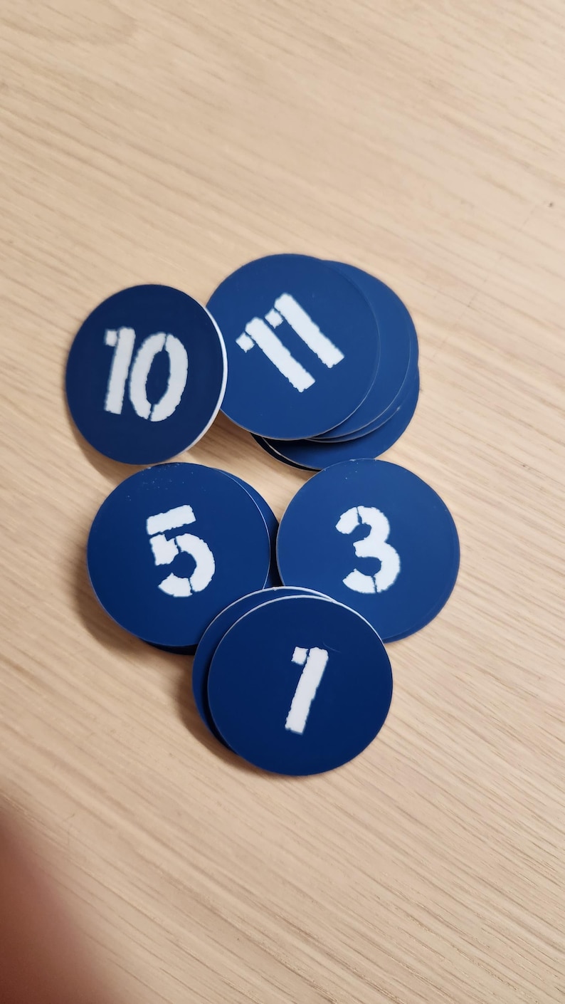 Laser Engraved Numbered Discs: 25mm Plastic Tags, No Holes - Etsy