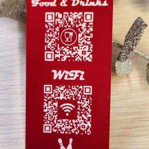 100mm X 50mm Rectangle Personalised Tag With QR Code, Plastic QR Plaque ...