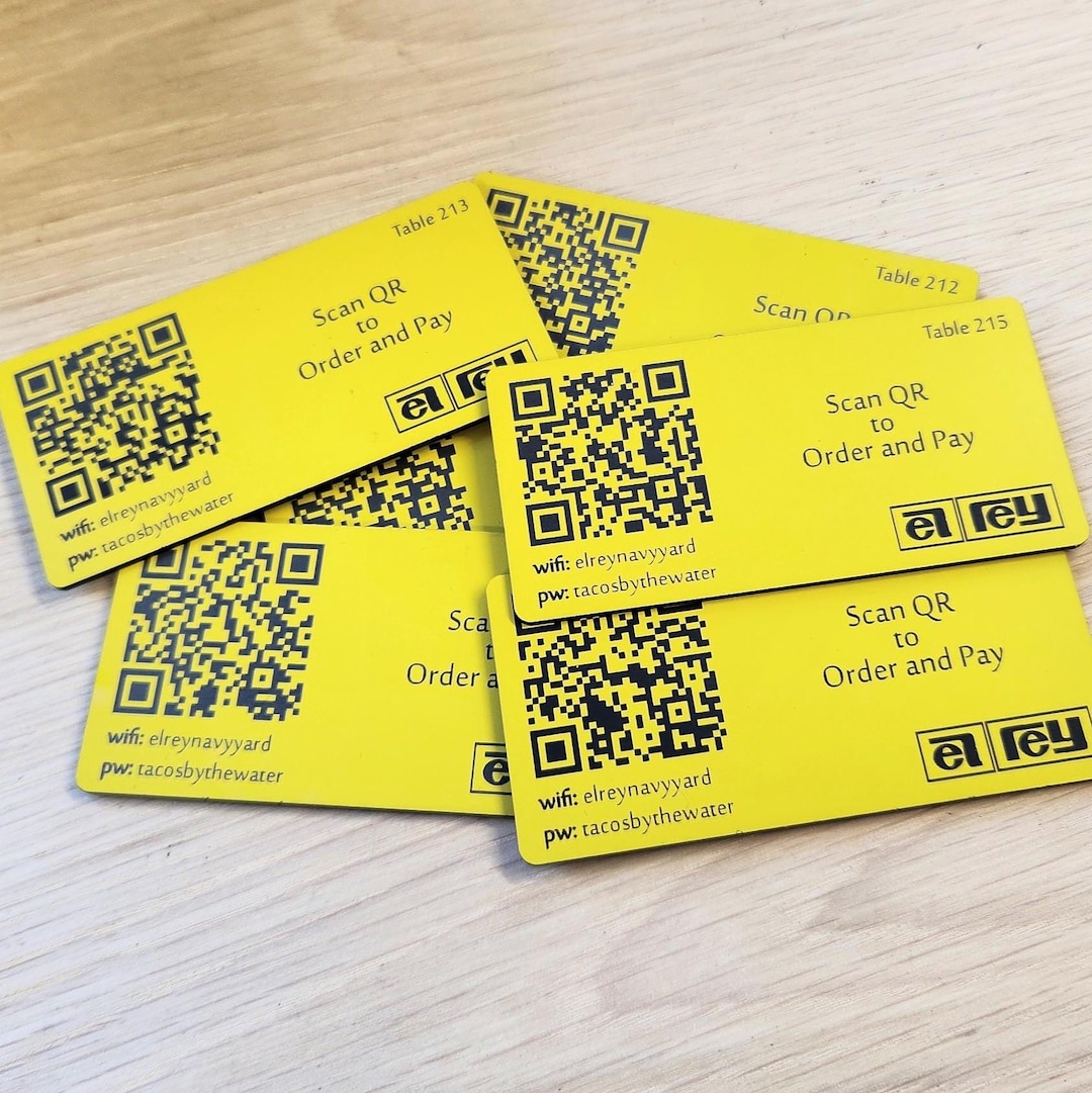 100mm X 50mm Rectangle Personalised Tag With QR Code, Plastic QR Plaque ...