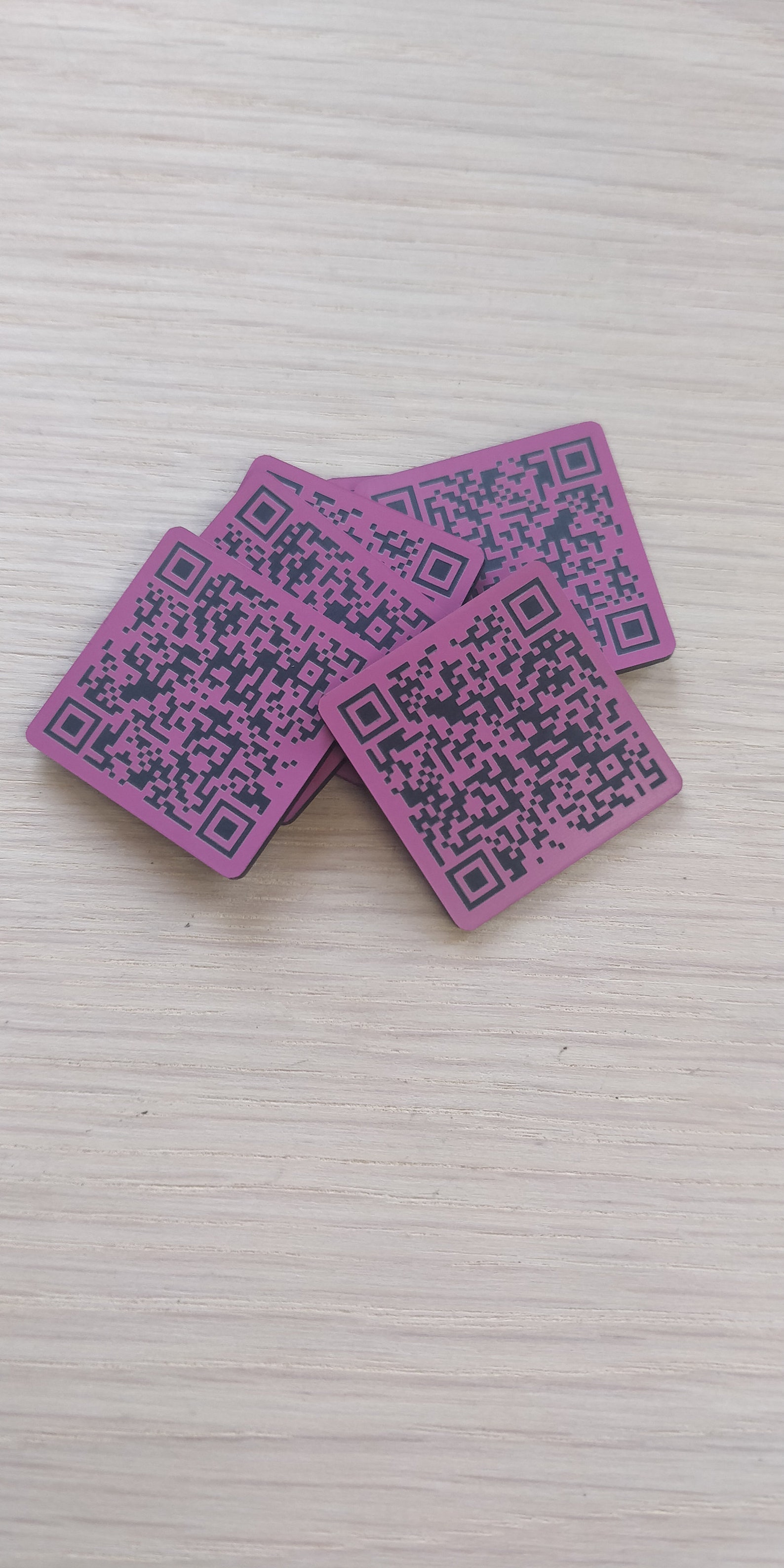 40 Mm Square Custom Laser Engraved QR Code Custom Discs - Etsy UK