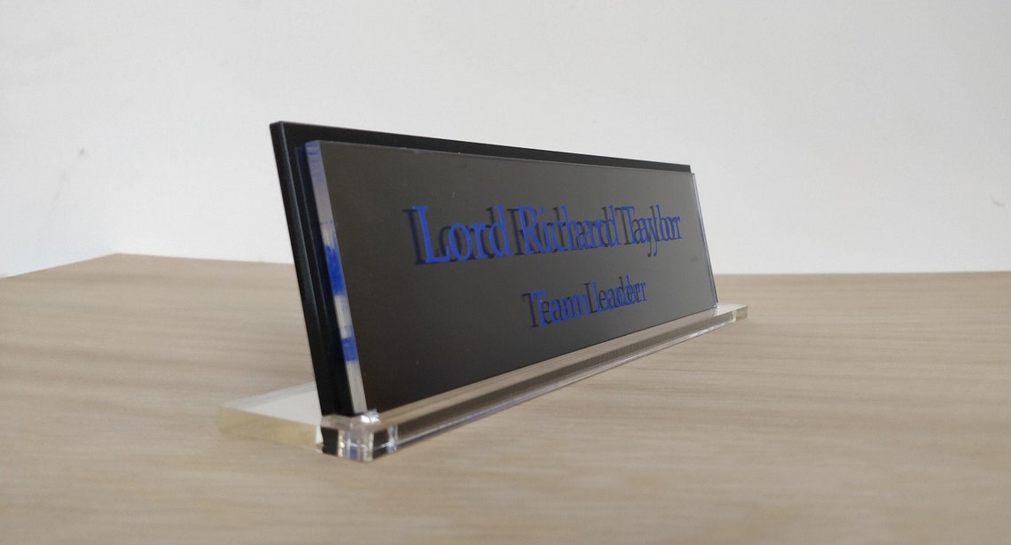 Personalised Desk Name Plate Desk Plaque Custom Sign With - Etsy UK