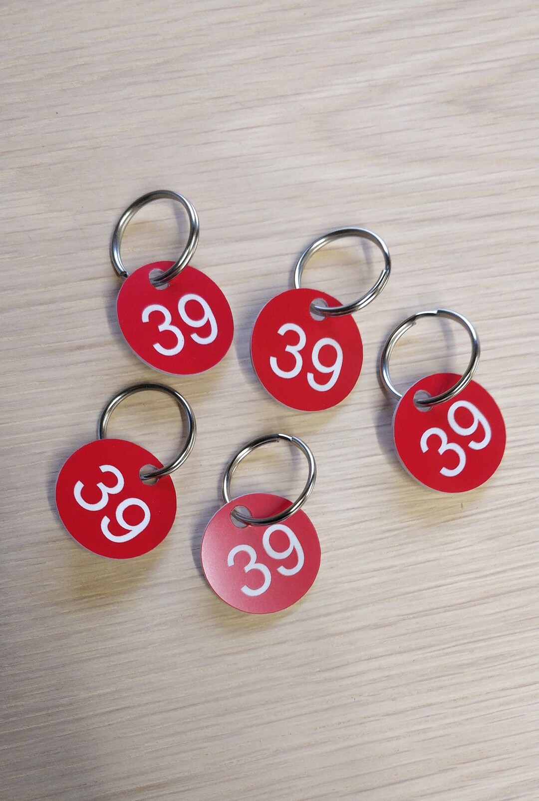 30mm Diameter Round Numbered Key Tags Ideal for Clubs, Leisure Centres ...