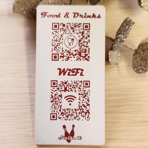 100mm X 50mm Rectangle Personalised Tag With QR Code, Plastic QR Plaque ...