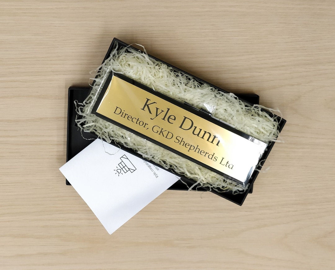 Desk Name Plate, Custom Engraved Sign, Personalised Desk Name Plate ...