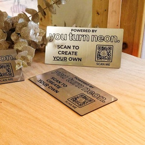 Plastic QR Plaque With Custom Text, 14 Cm X 5 Cm, Personalised QR ...